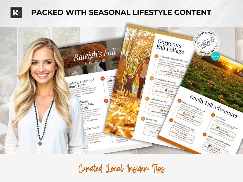 Fall Local Real Estate Guide Template, Editable Canva Lead Magnet ...