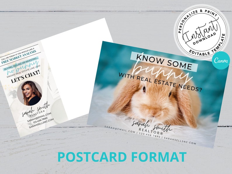 Realtor Spring Postcard Real Estate Easter Postcard Real - Etsy