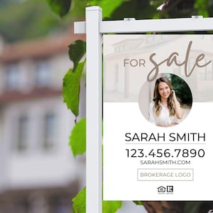 Real Estate Sign, Real Estate Listing Yard Sign, Custom for Sale, Agent ...