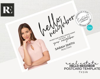 Real Estate Marketing, Real Estate Postcard, Canva Template, Realtor ...
