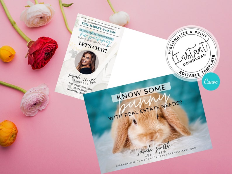 Realtor Spring Postcard Real Estate Easter Postcard Real - Etsy