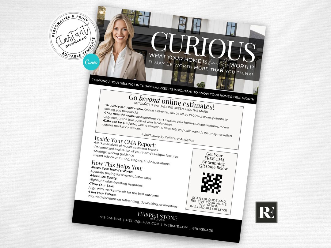 Real Estate CMA Flyer, Marketing, Lead Generation, Farming, Real Estate ...