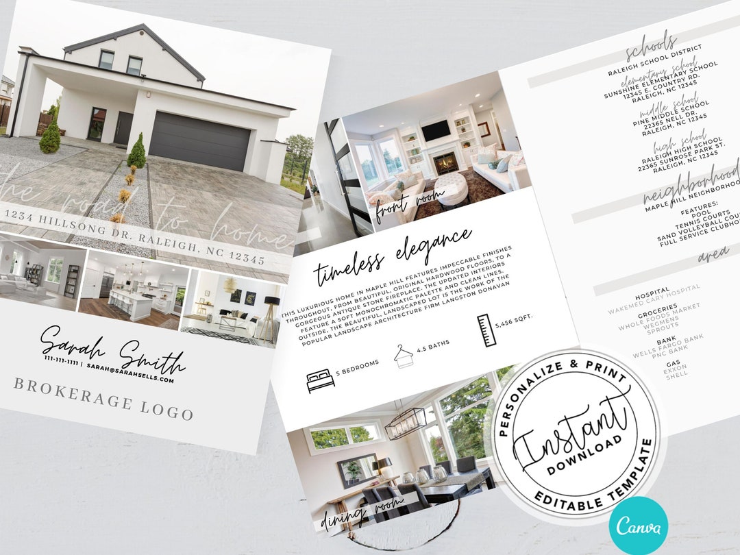 Real Estate Home Listing Guide, Real Estate Agent Marketing, Listing ...