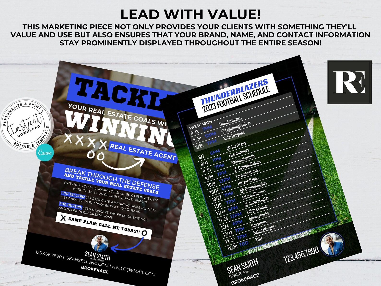 Real Estate Fall Football Schedule, Real Estate Marketing, Agent ...