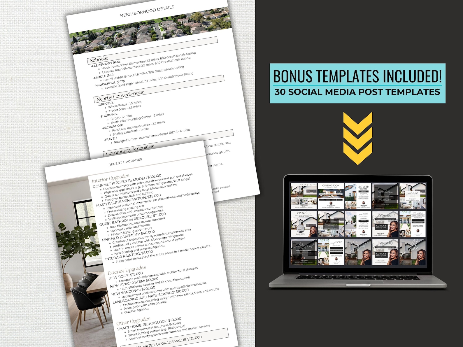 Appraisal Packet Template, CMA Canva Template, Real Estate Marketing ...