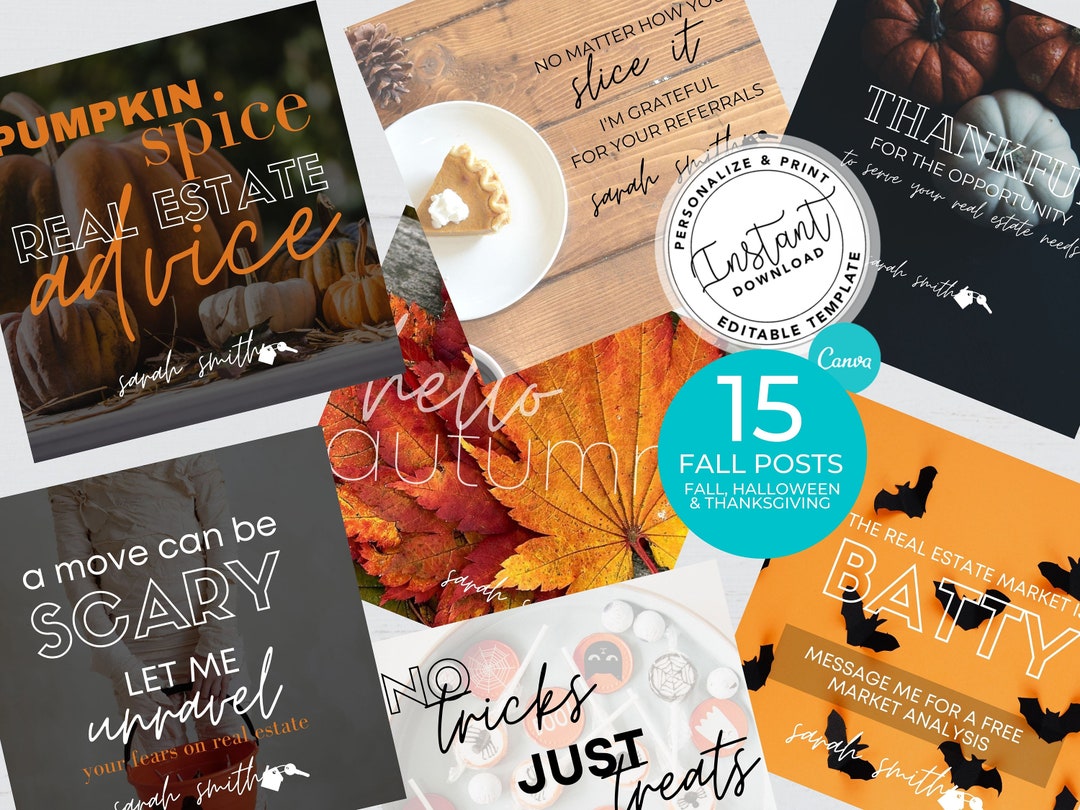 Real Estate Instagram Fall, Autumn Facebook Posts, Fall, Halloween ...