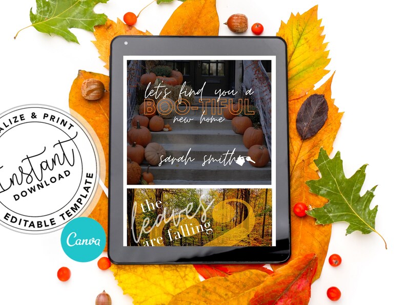 Real Estate Instagram Fall Autumn Facebook Posts Fall - Etsy
