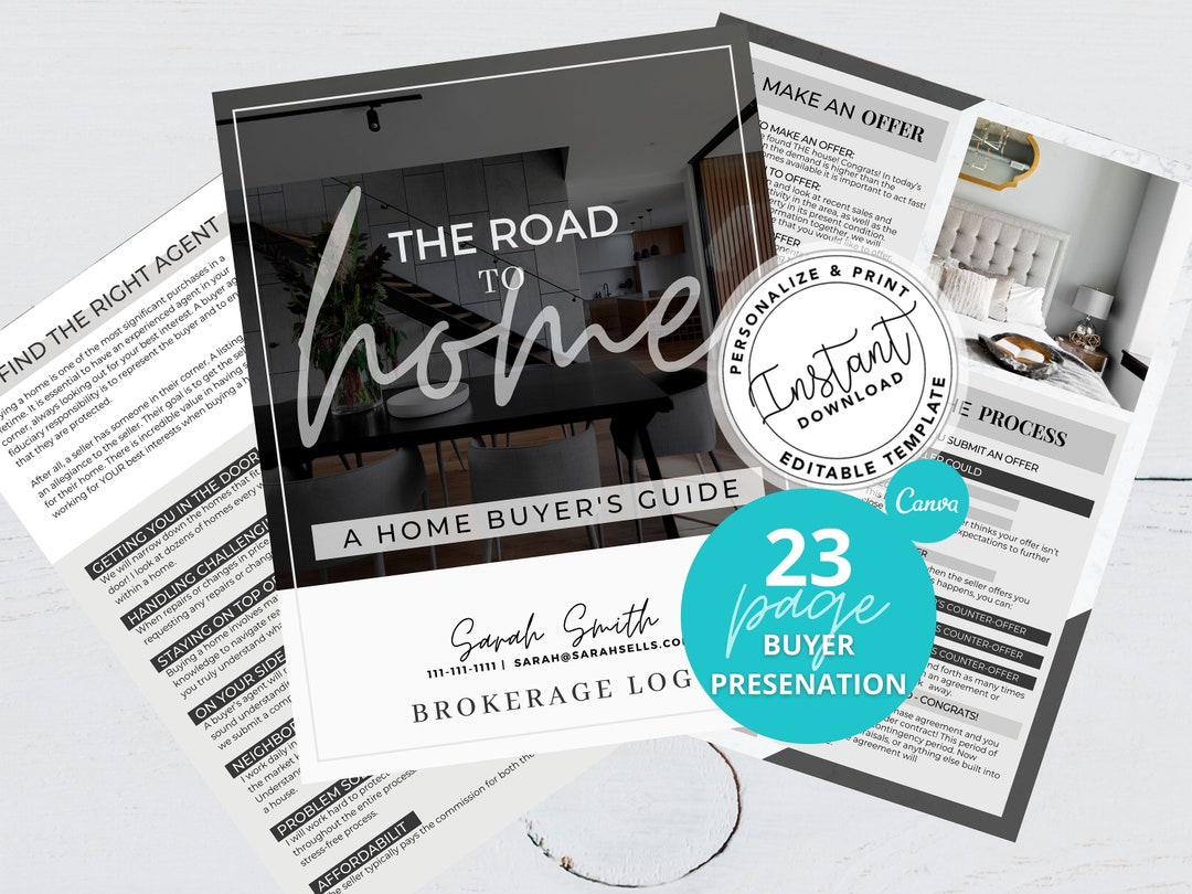 Real Estate Home Buyer Guide, Real Estate Marketing, Agent Buyer Packet ...