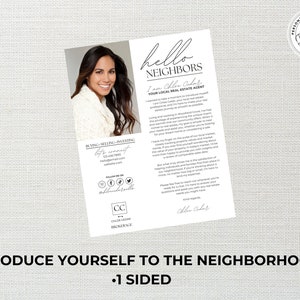 Real Estate Introduction Flyer, Hello Neighbor Letter, Real Estate ...