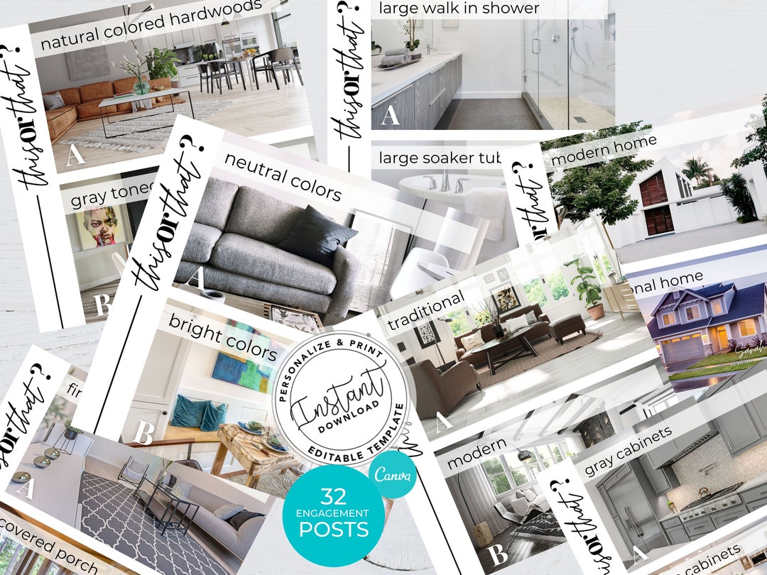 Real Estate Engagement Social Media Posts, Real Estate Marketing, Agent ...