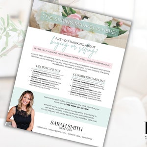 Spring Real Estate Buying or Selling Flyer, Hello Neighbor Flyer, Agent ...