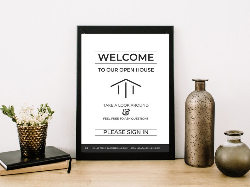 Open House Sign Open House Template Real Estate Template - Etsy