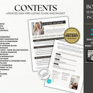 Pre-listing Packet, Modern Agent Guide, Canva Template, Real Estate ...