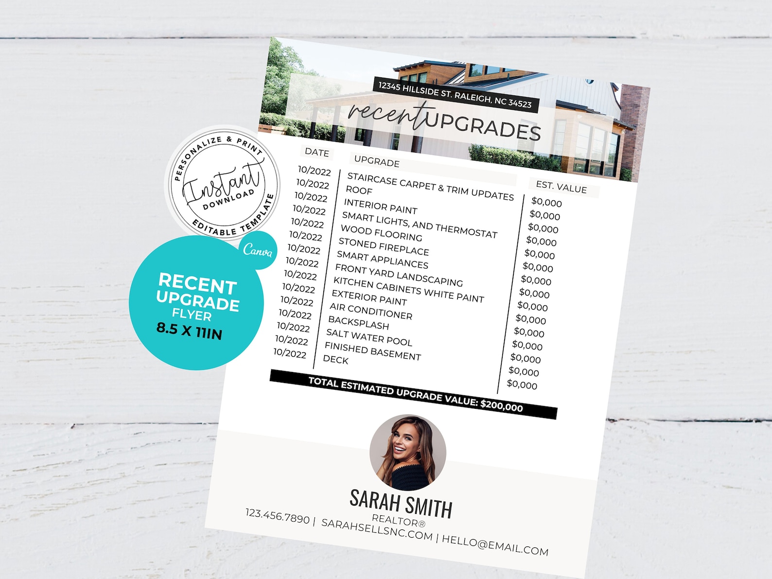 Open House Feature Sheet Listing Flyer Open House Upgrade - Etsy