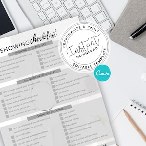 Real Estate Home Seller Showing Checklist, Printable Seller Checklist ...