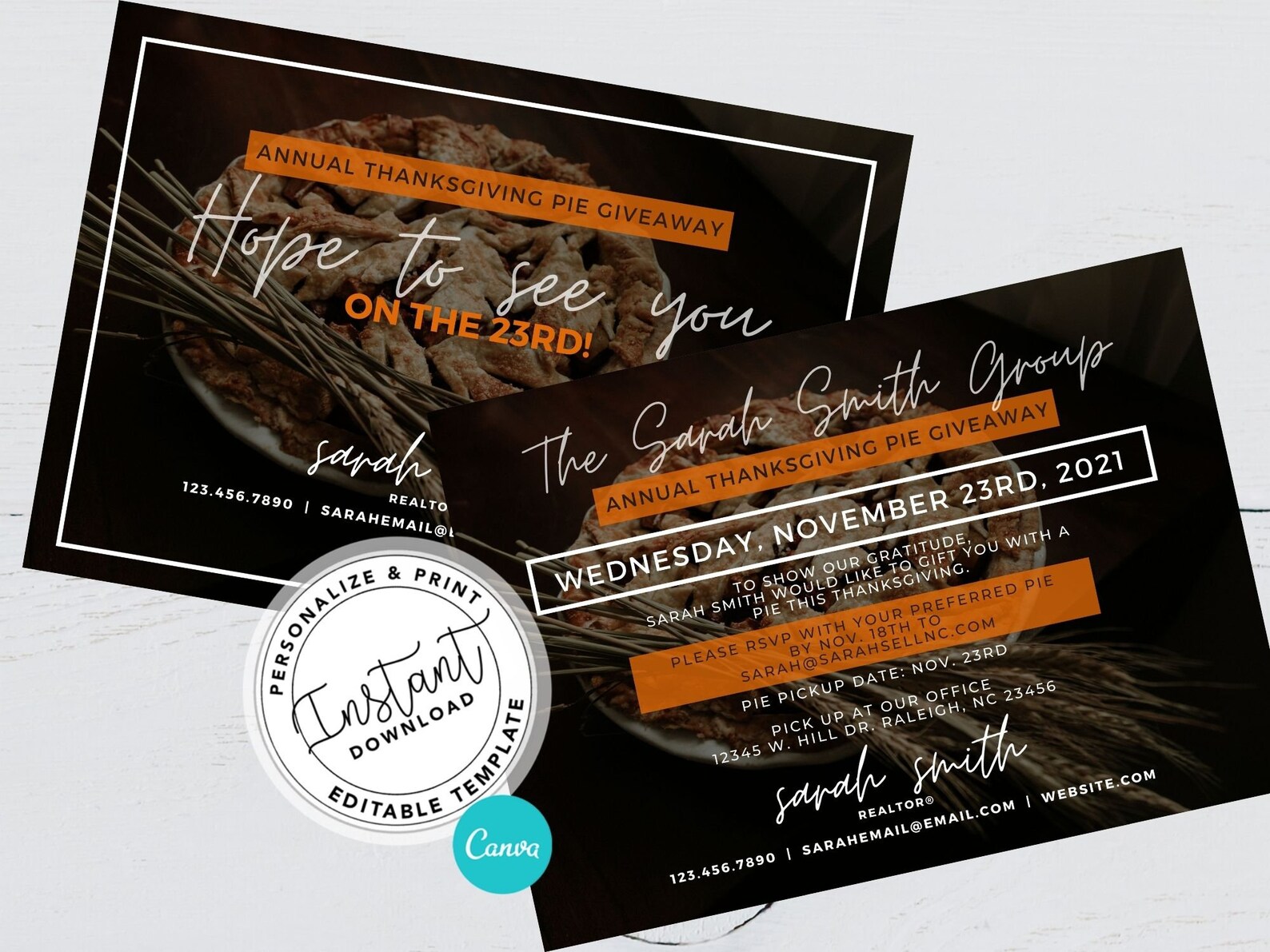 Real Estate Pie Giveaway Realtor Pie Gift Realtor | Etsy