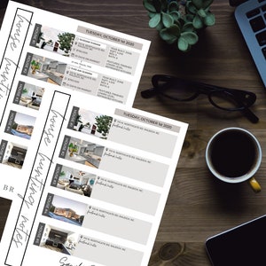 House Hunting Schedule,home Showing Schedule,notes/feedback Sheet, Real ...