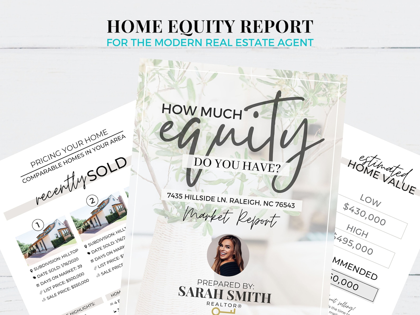 Home Equity Report CMA Packet Real Estate Template - Etsy