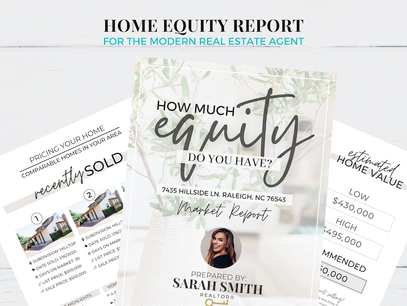 Home Equity Report CMA Packet Real Estate Template - Etsy