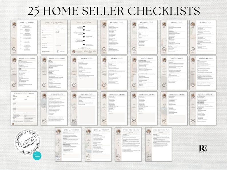 Seller Real Estate Checklist Bundle, Real Estate Marketing, Pre-listing ...