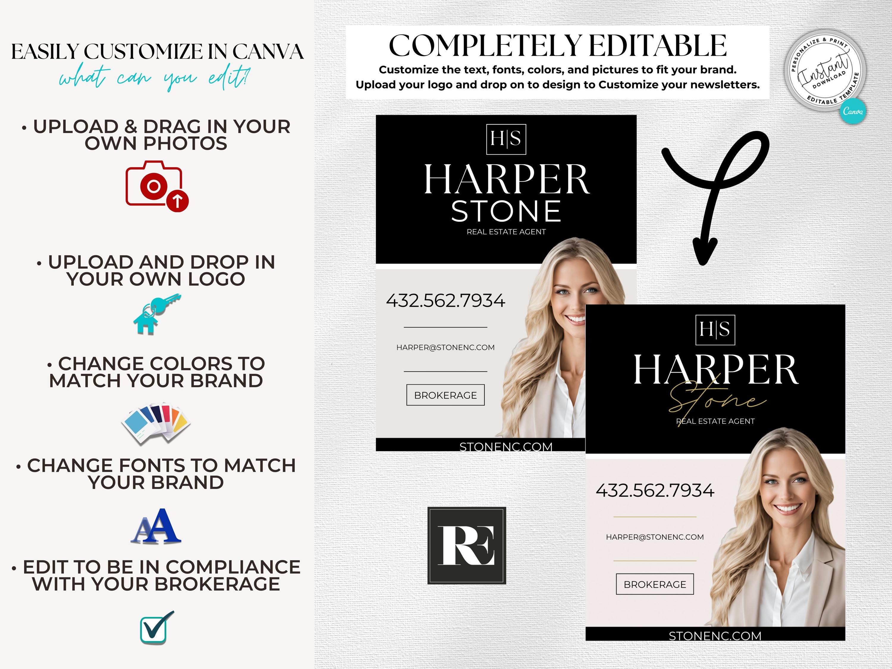 Real Estate Sign Bundle, Custom Sign, Modern Yard Signs, Open House ...