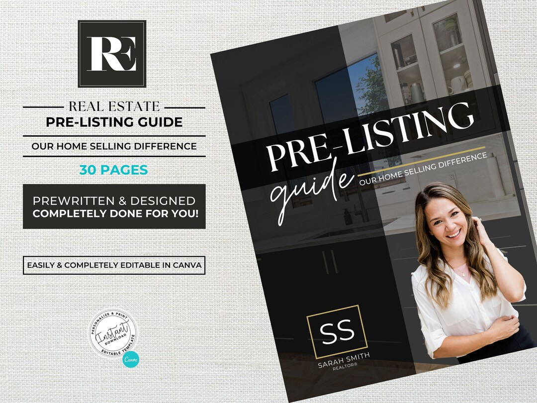 Pre-listing Real Estate Presentation: Editable Canva Template, Real ...