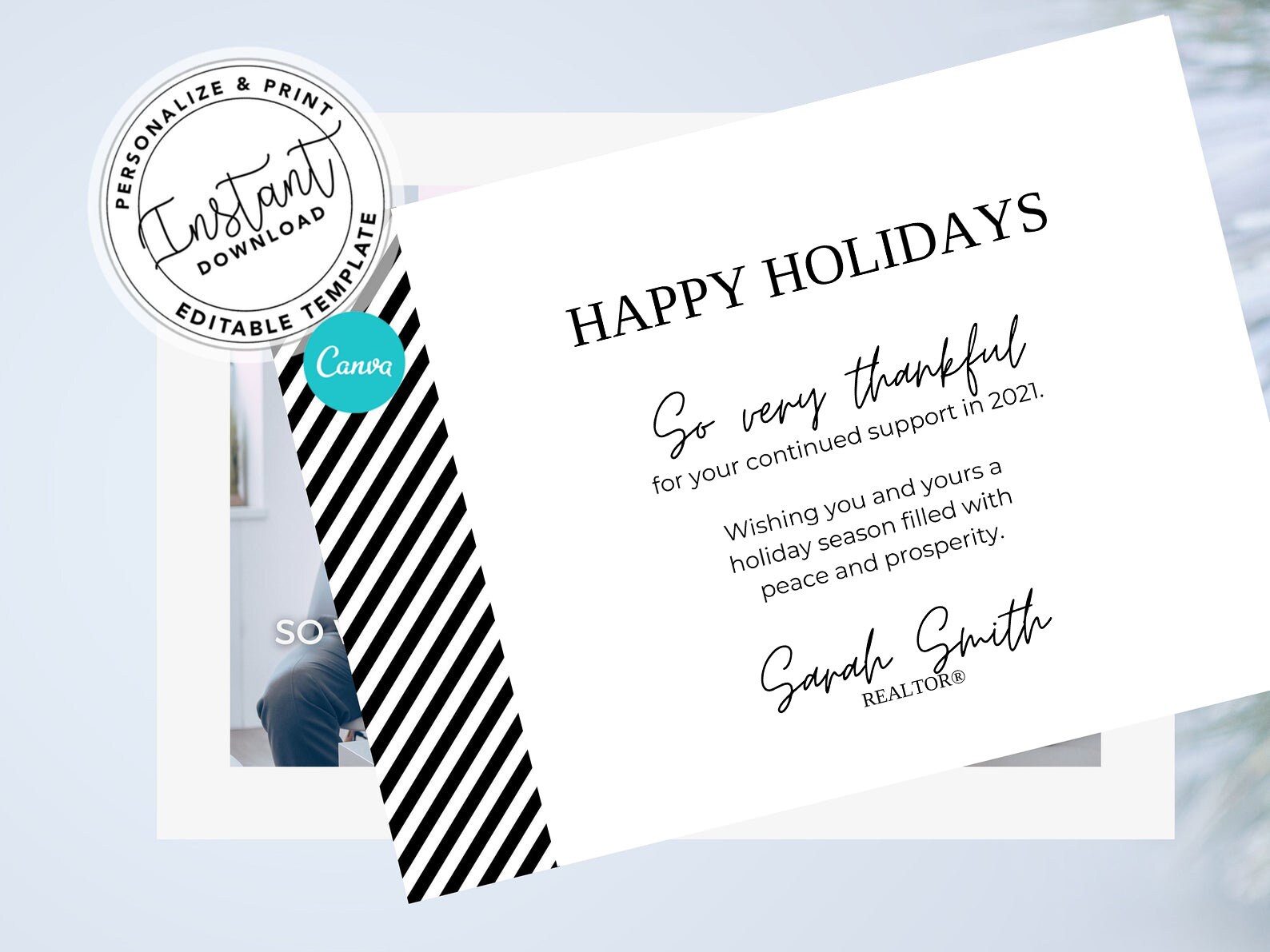 Real Estate Holiday Card Realtor Christmas Card Realtor - Etsy