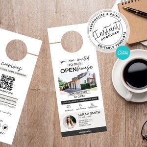 Open House Door Hanger, Real Estate Marketing, Open House Invite ...