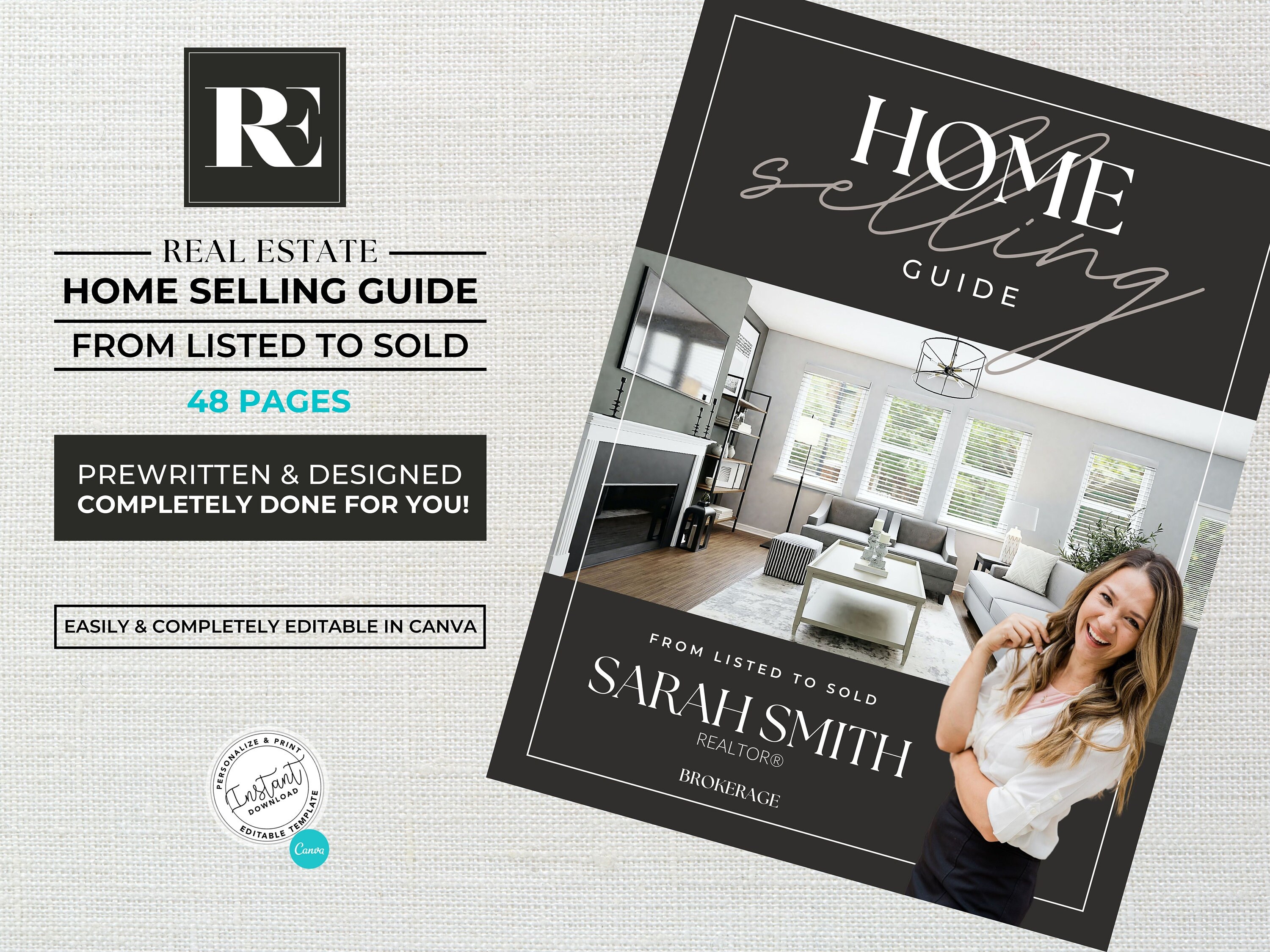 Listing Presentation, Home Seller Guide, Real Estate Template, Canva ...