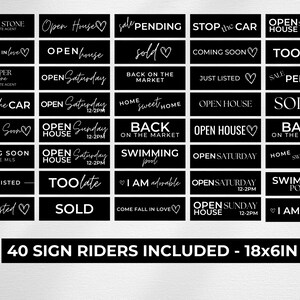Real Estate Sign Bundle, Custom Sign, Modern Yard Signs, Open House ...