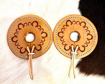 Basket Tooled Leather Bit Guards, Tooled Leather Bit Guards, Leather ...
