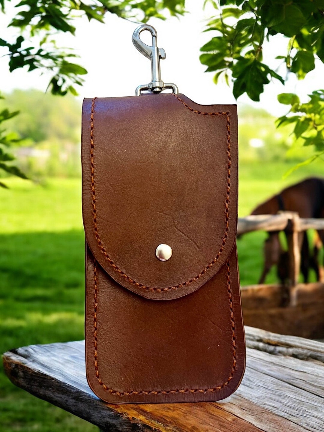 GPS, Garmin Tracker Case, Clip-on, Leather, Medium Brown - Etsy