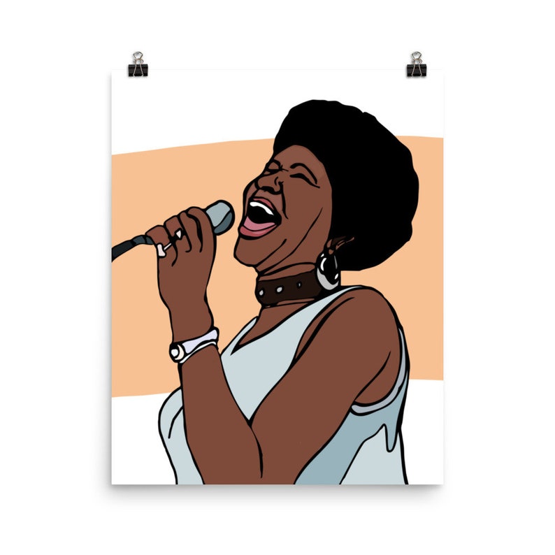 Aretha Franklin Portrait Poster Soul Musician Singer & - Etsy