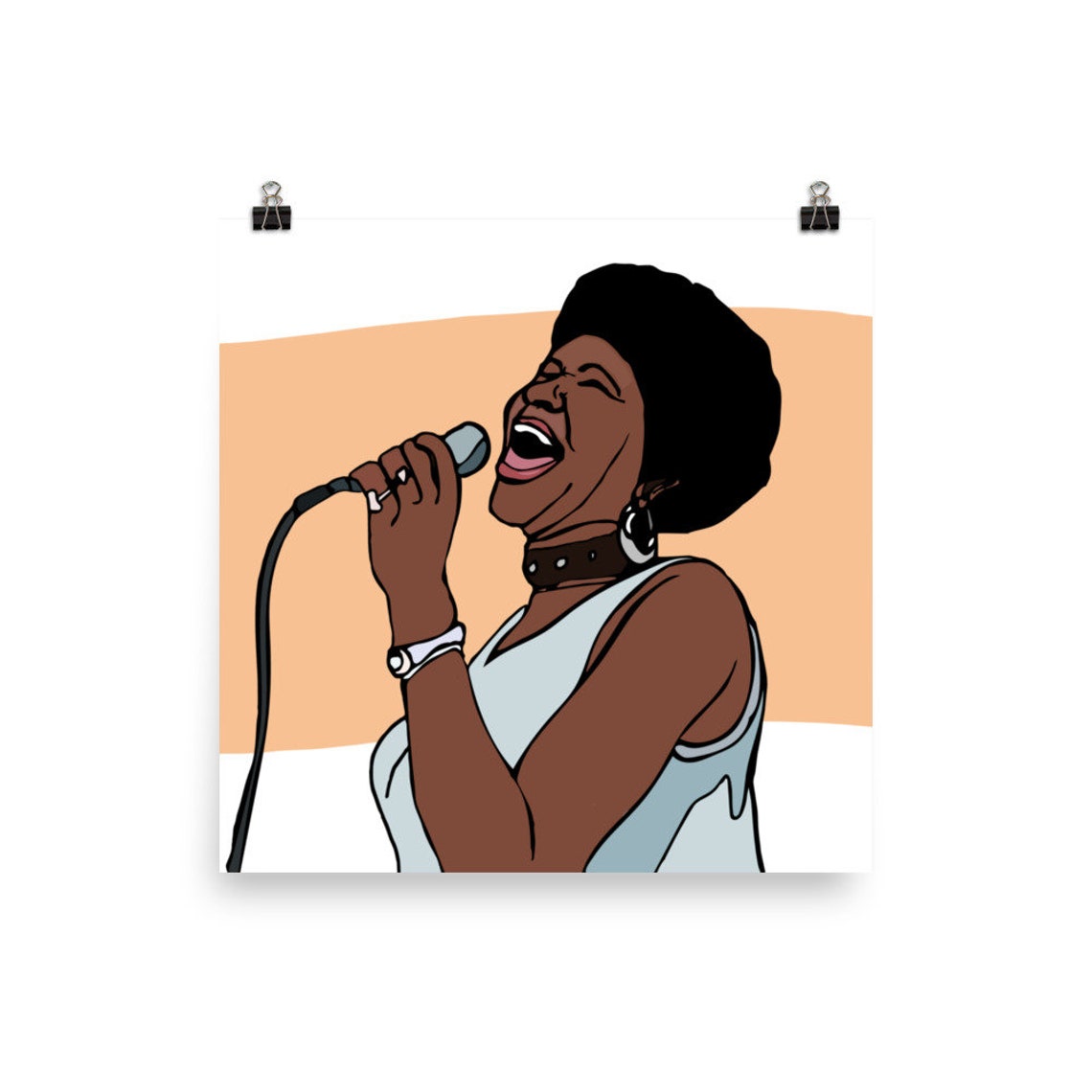 Aretha Franklin Portrait Poster Soul Musician Singer & | Etsy