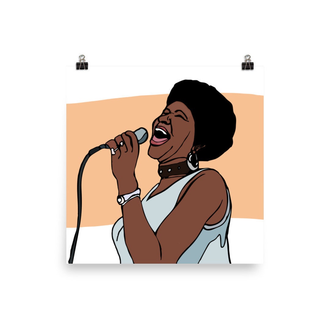 Aretha Franklin Portrait Poster | Soul Musician Singer & Musician ...