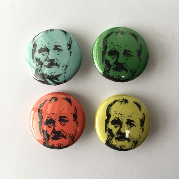 Bill Murray Icon Buttons primary Colors Set | Etsy