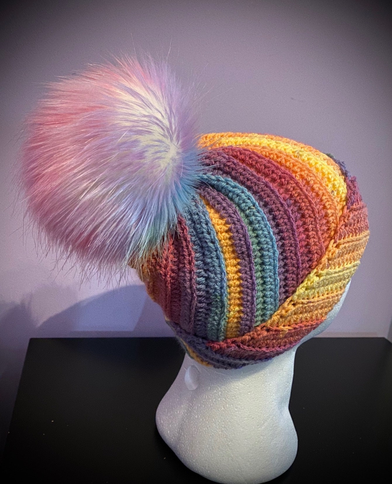 Rainbow Swirl Hat Digital Crochet Pattern - Etsy