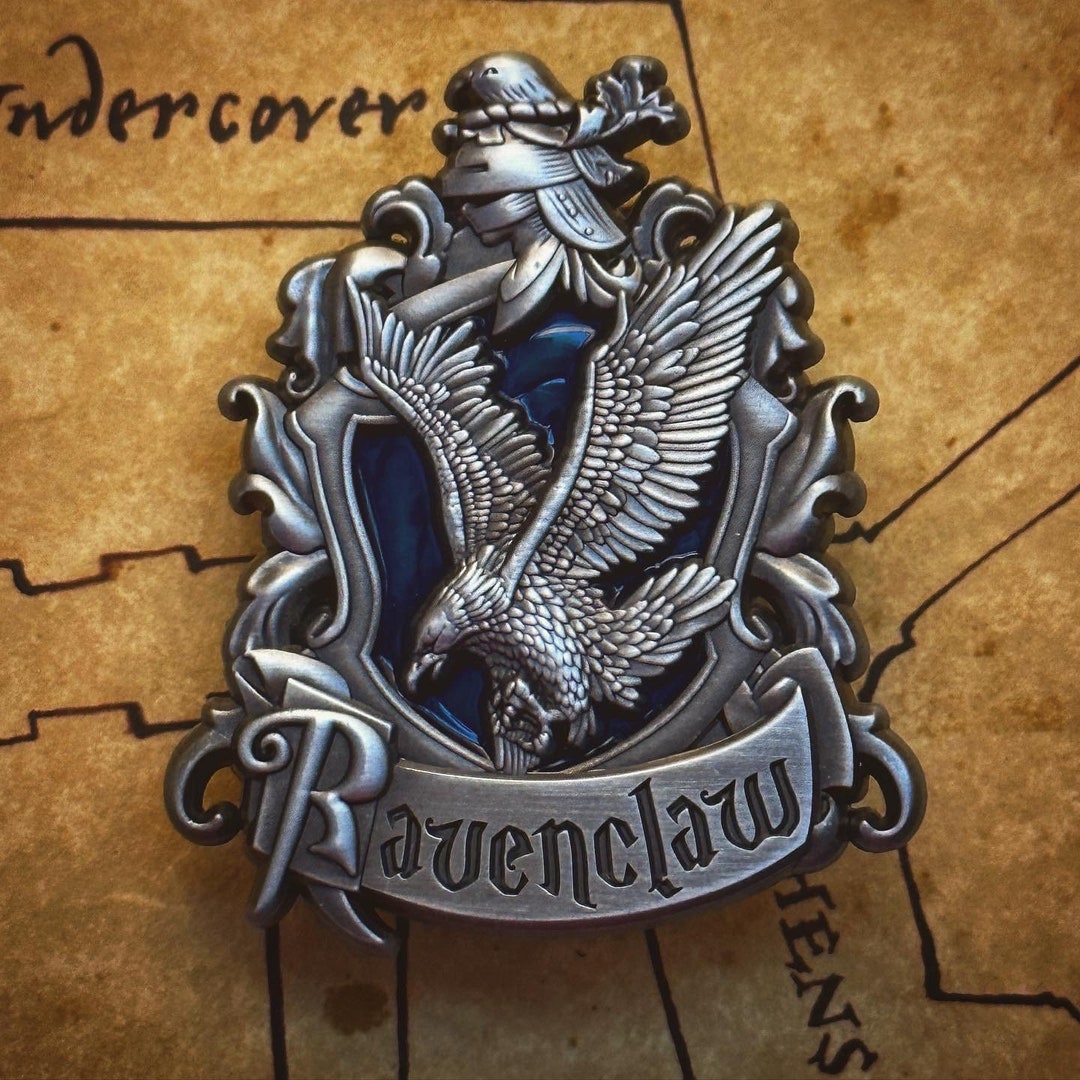 Bird House Crest Silver Magic Hard Enamel Pin Wizard Book Pins ...