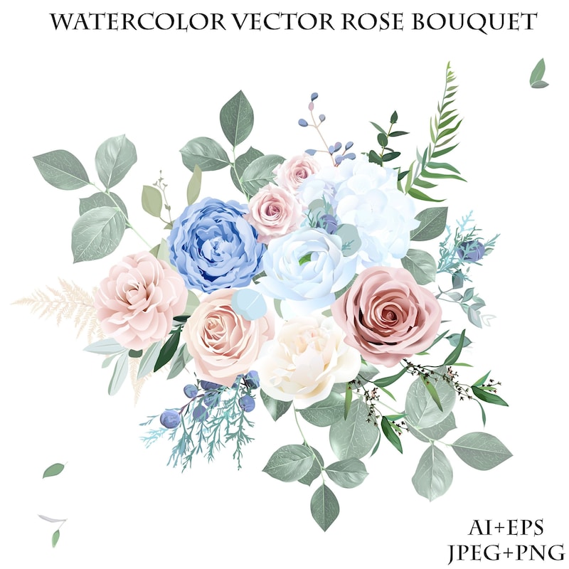 Dusty Pink Bouquet - Etsy