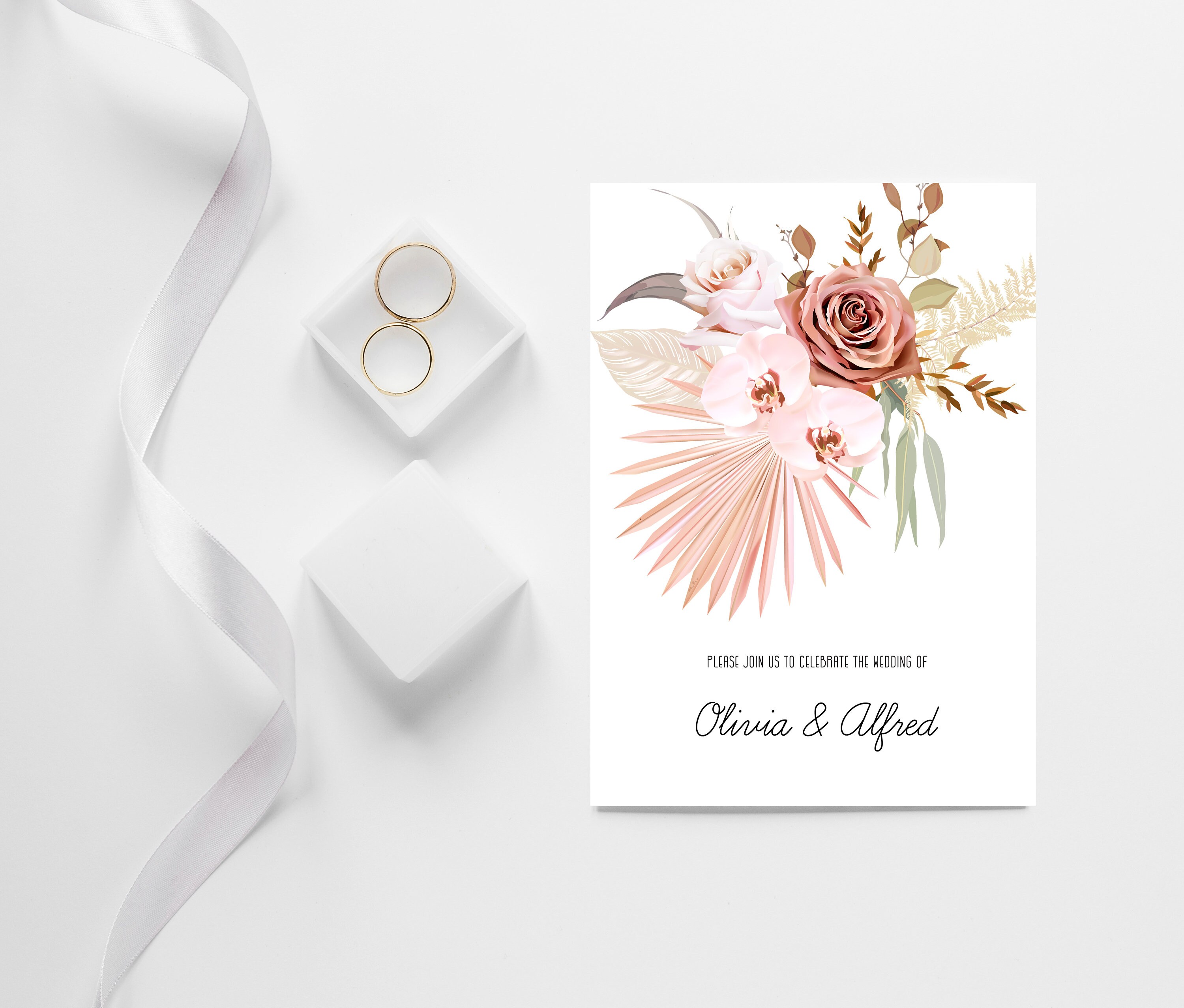 Dusty Pink and Rust Rose Protea Pale Dried Palms Brown - Etsy