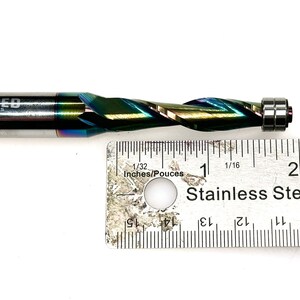 XL High Performance Template Router Bit - 3/8" Spiral up Cut Flush Trim ...