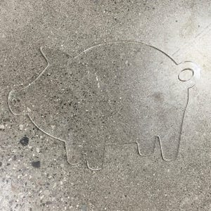 15.9x10.5 Pig Shaped Serving Board Acrylic Router Template - Etsy