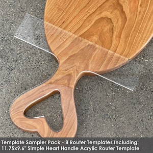 Router Templates 8 Pack Serving Board Handles Acrylic Templates - Etsy