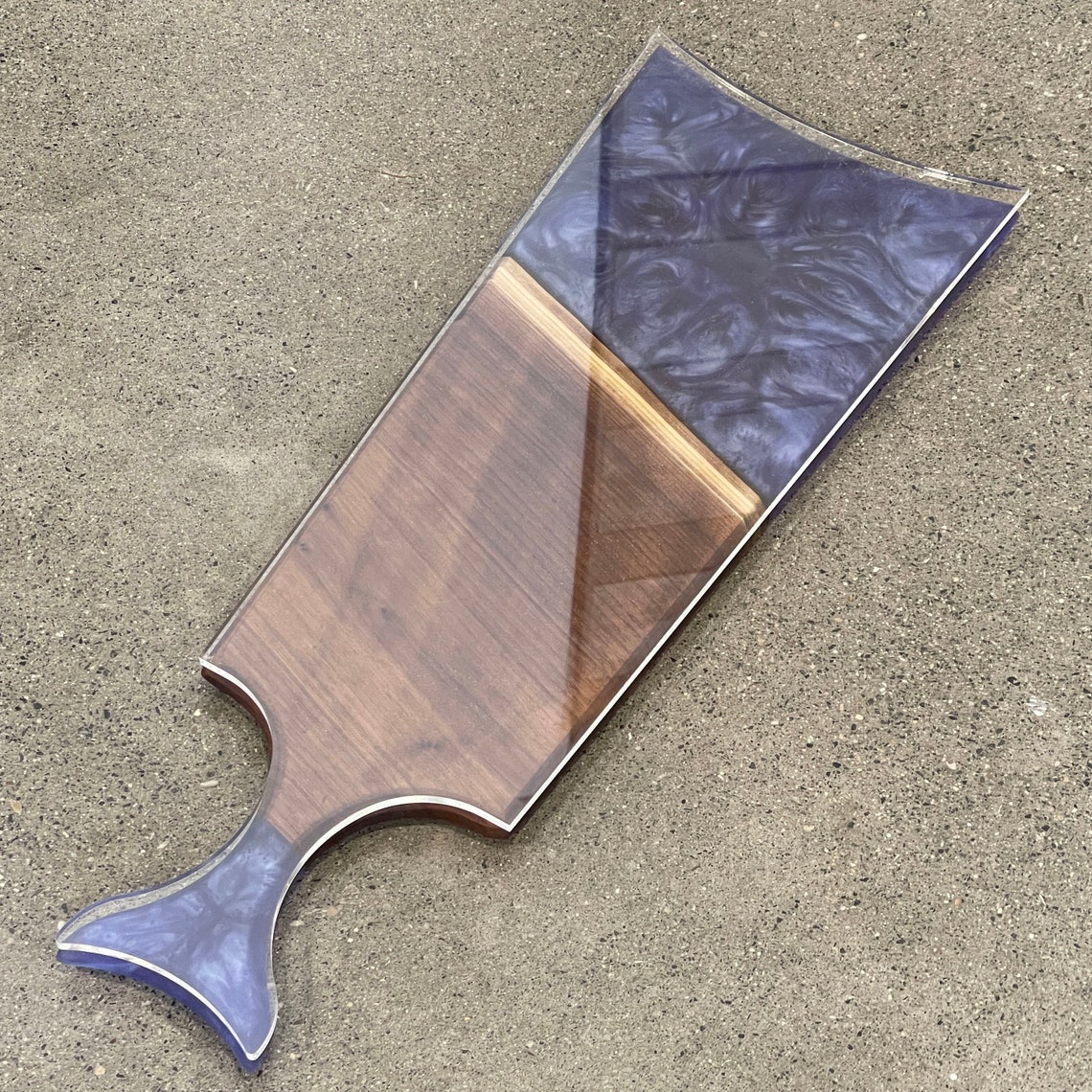 17.6x6.25 Small Fishtail Charcuterie Board Acrylic - Etsy