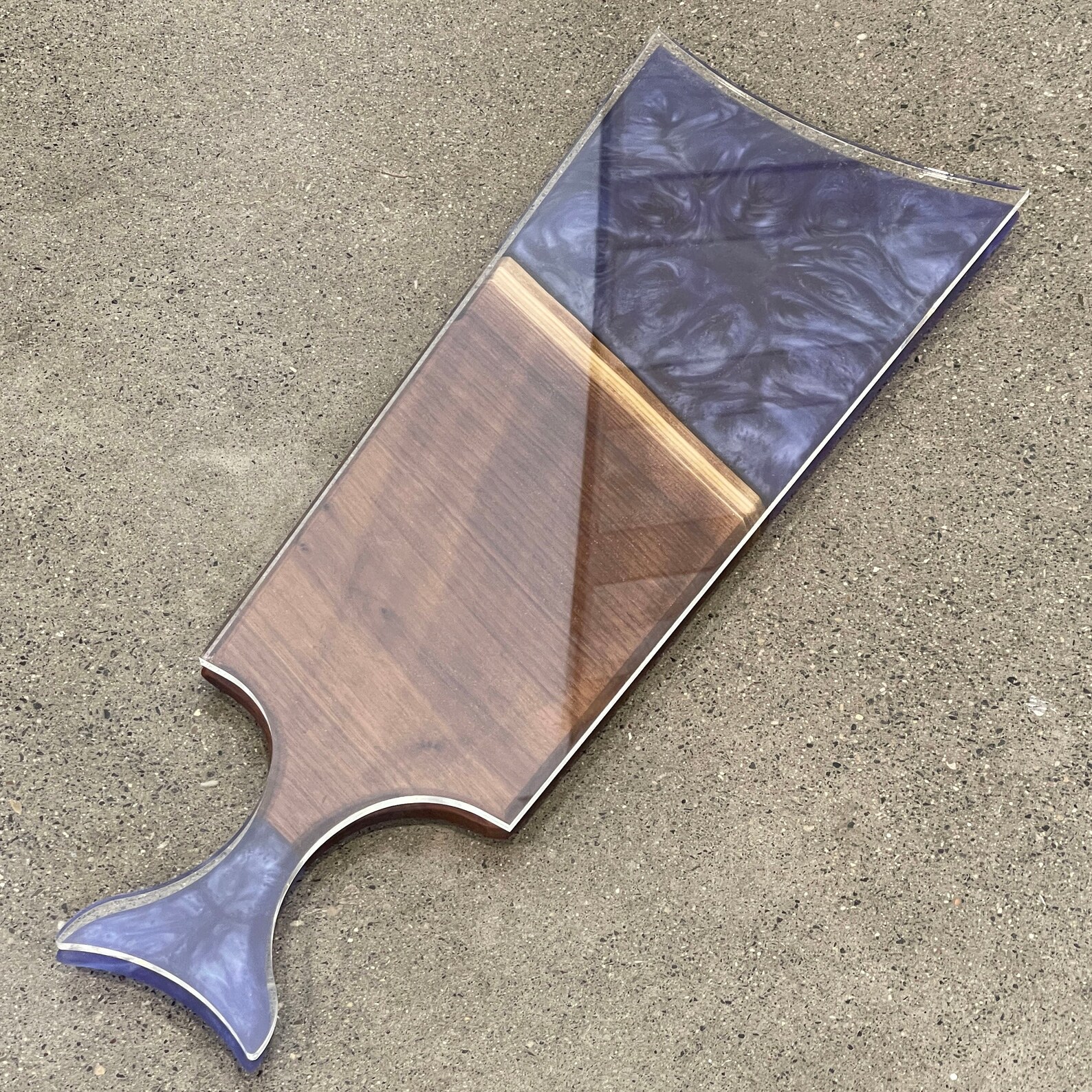 17.6x6.25 Small Fishtail Charcuterie Board Acrylic - Etsy