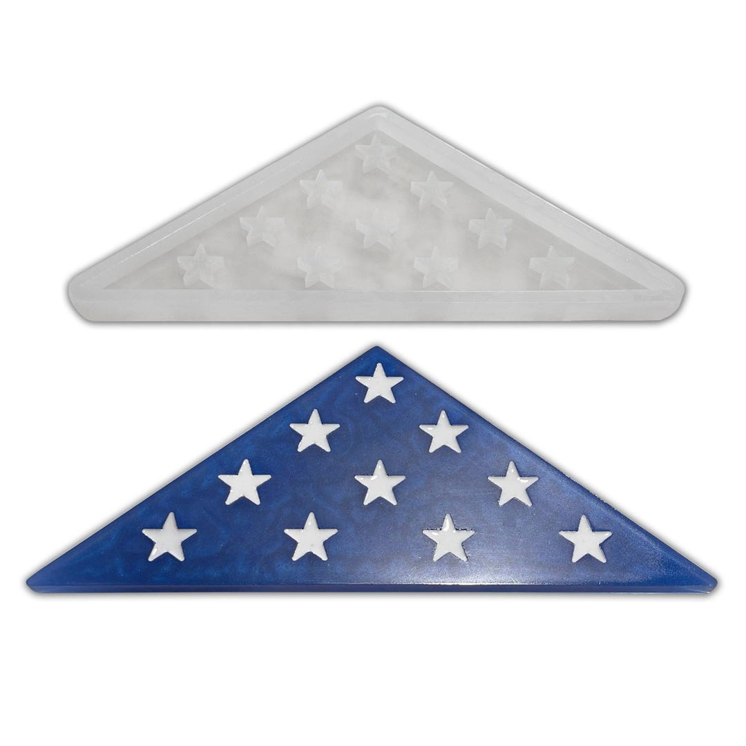 18x7.4x0.75" 13 Folds American Flag Memorial Silicone Mold - Etsy