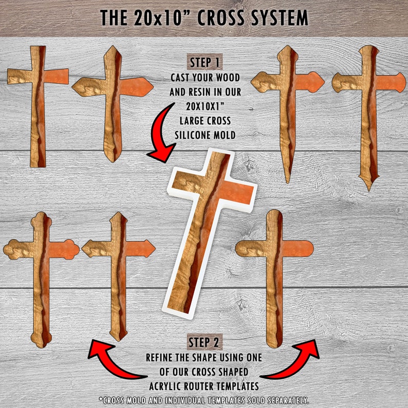 15.75x8.75 Roman Cross Acrylic Router Template - Etsy