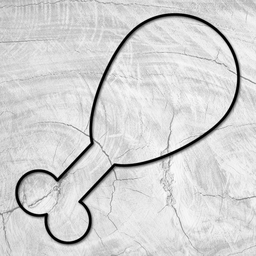 17.75x8.5 Drumstick Chicken Leg / Turkey Leg Board Acrylic Router ...