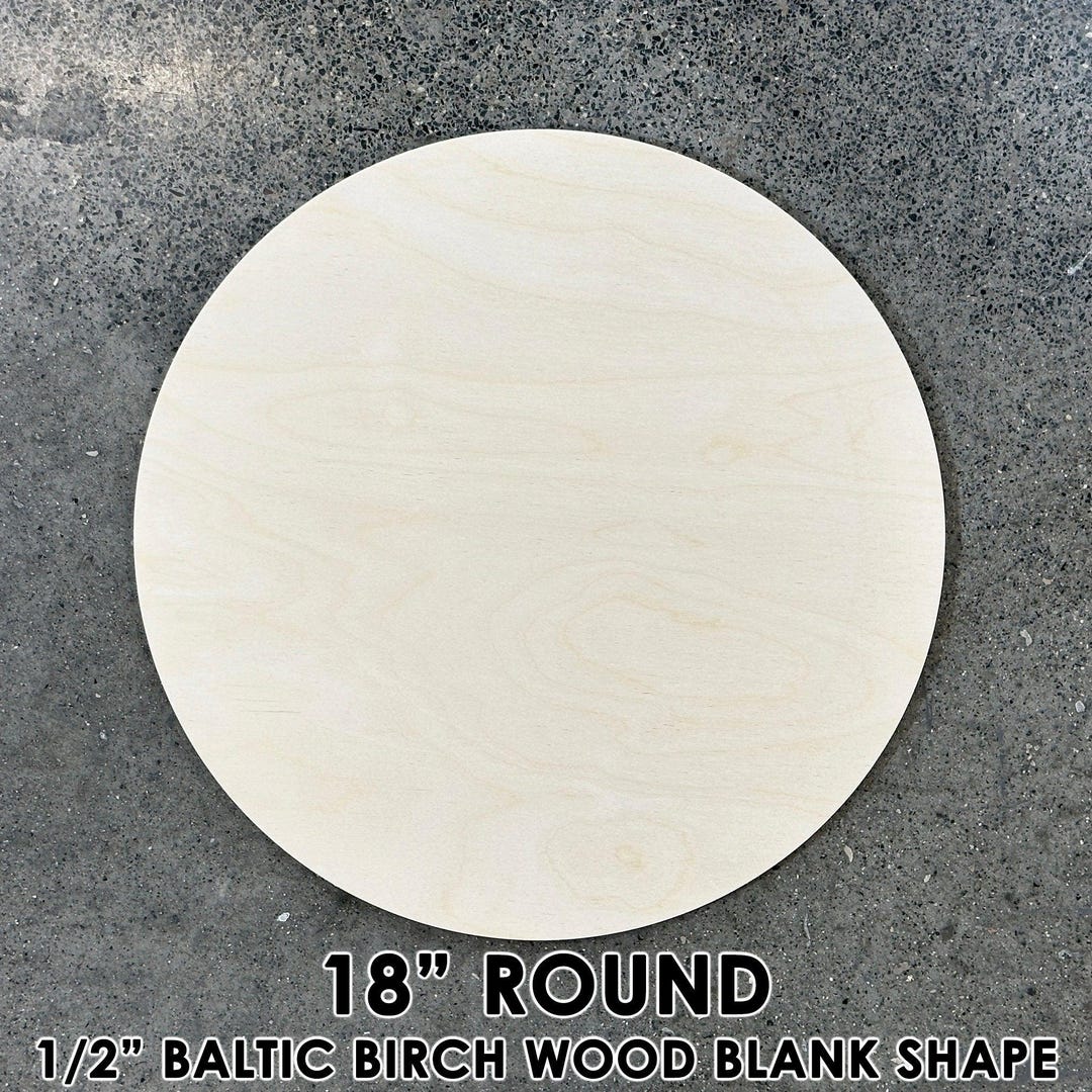 18 Round Circle Wood Shape Blank 1/2 Thick - Etsy