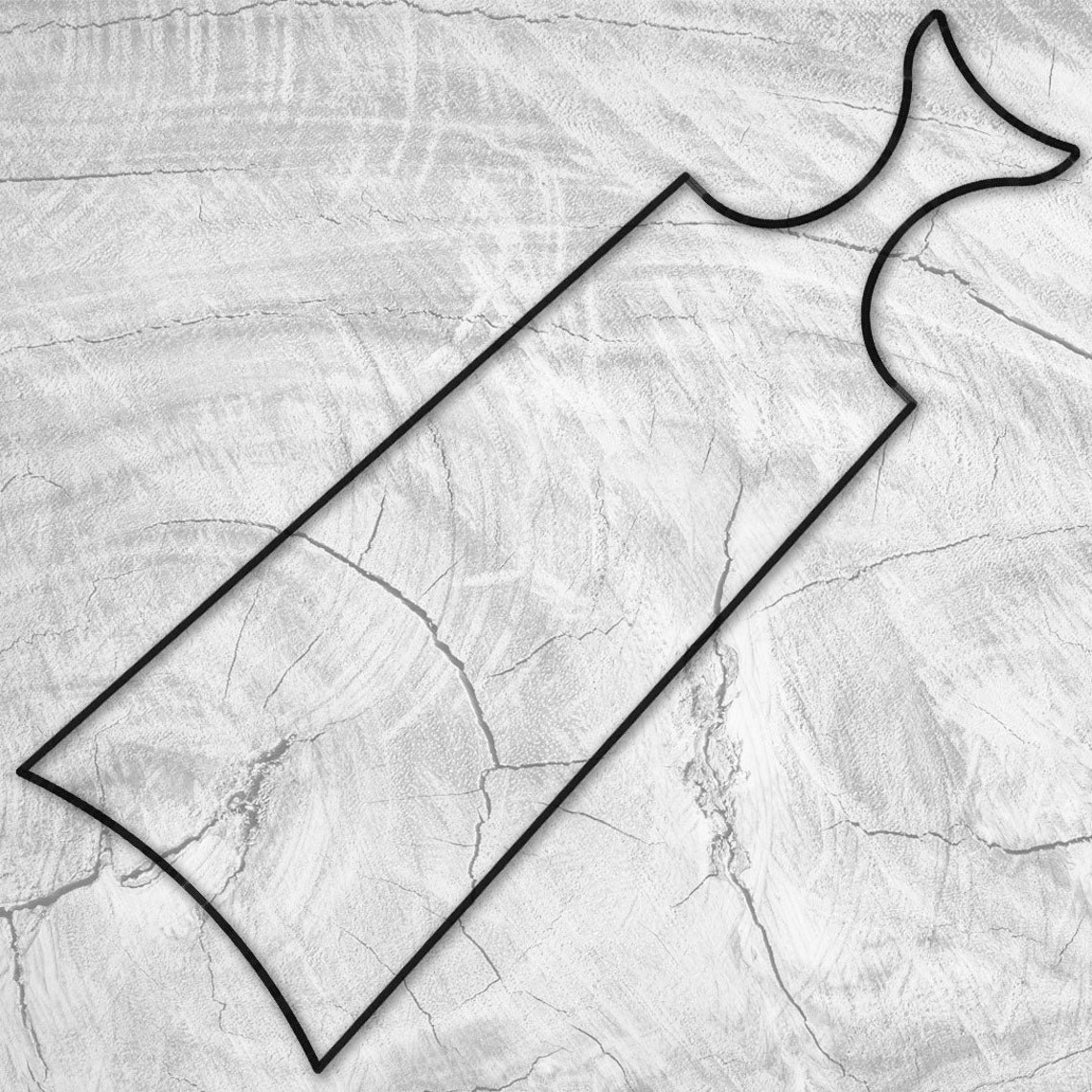 17.6x6.25 Small Fishtail Charcuterie Board Acrylic - Etsy